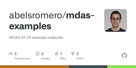Github Abelsromeromdas Examples Mdas 22 23 Example Materials