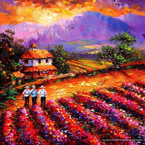 Ai创作图花海油画 油画薰衣草 薰衣草油画 人物风景花卉油画 薰衣草大幅画 紫花儿油画 蝶恋花油画 巨幅田园风景画 原创油画油紫色花 蜜蜂采花油画 薰衣草风景画 春暖花开艺术油画 彩绘唯美