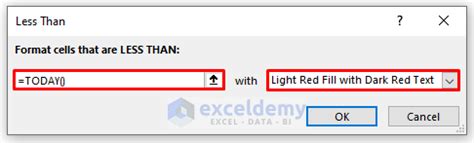 Excel Conditional Formatting Based On Past Or Due Date