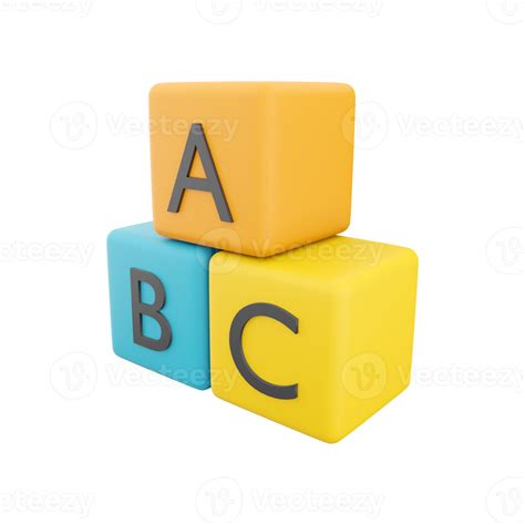3d Abc Blocks Connecting Jigsaw Puzzle Business Teamwork Symbol And