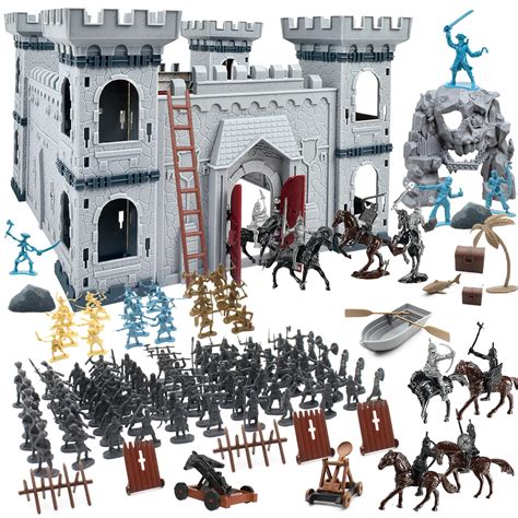 Plustopoy Medieval Castle Knight Toy Soldier Figures Army