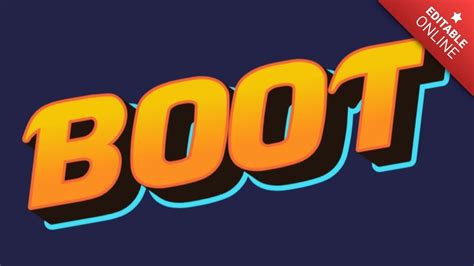 Boot Online Text Effect Generator
