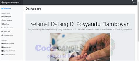 √ Source Code Aplikasi Web Posyandu Berbasis Codeigniter Candil Code