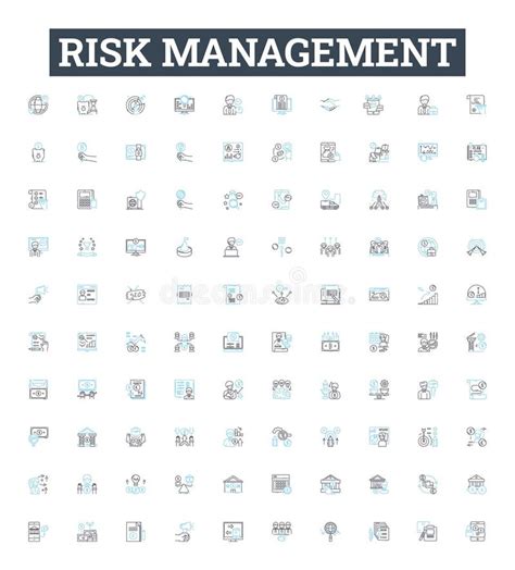 Risk Management Vector Line Icons Set Risk Management Assess Analyze Avoid Control