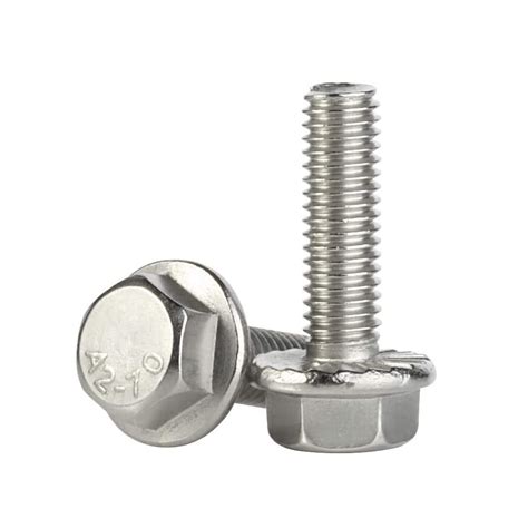 Mellewell M6 X 20mm Flanged Hex Head Bolts Flange Hexagon Screws