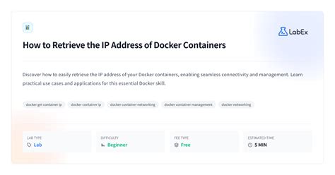 how to retrieve the ip address of docker containers labex