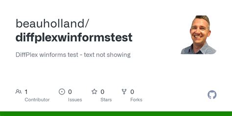 Github Beauhollanddiffplexwinformstest Diffplex Winforms Test Text Not Showing