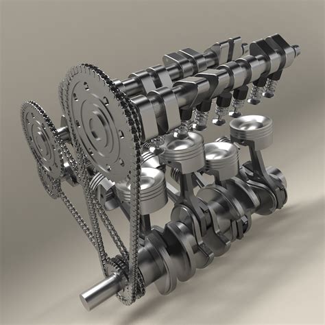 V8 Engine Work Animation Obj