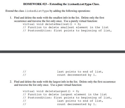 HOMEWORK Extending The LinkedListType Class Chegg