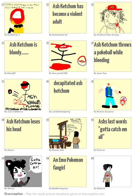 Ash Ketchum Has Become A Violent Adult Drawception