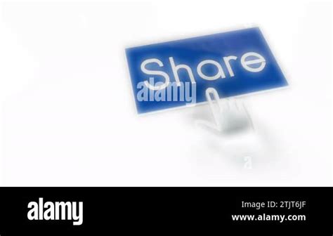 Stylized 3d Render Depicting A Cursor Clicking A Social Media Share Button 4k Uhd Animation