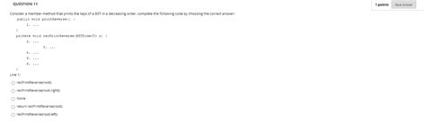 Solved Question 9 Suppose The Keys 75 18 3 Are Inserted