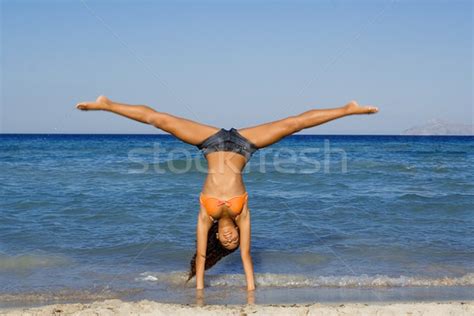 Handstand On Beach