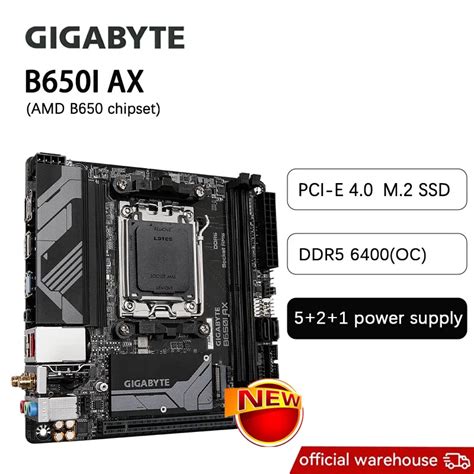Gigabyte B650i Ax New Mini Itx Amd B650 Ddr5 5 2 1 Phases Digital Vrm Solution 