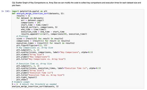 def compare sorting algorithms datasets s results