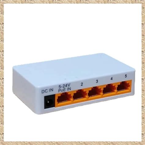 5 Port 100mbps Poe Extender Network Switch Repeater Support Ieee802 3af