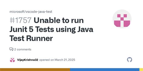 Unable To Run Junit Tests Using Java Test Runner Issue Microsoft Vscode Java Test