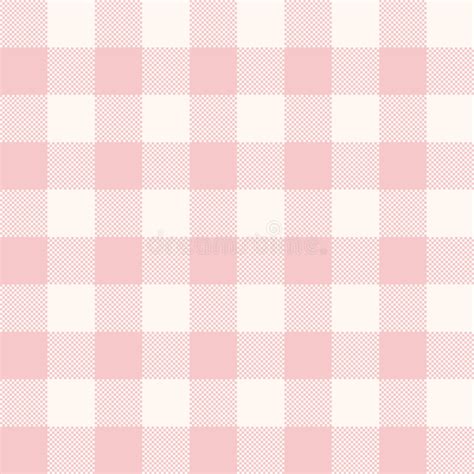 Seamless Pastel Pink Gingham Pattern Vector Geometric Vichy Background