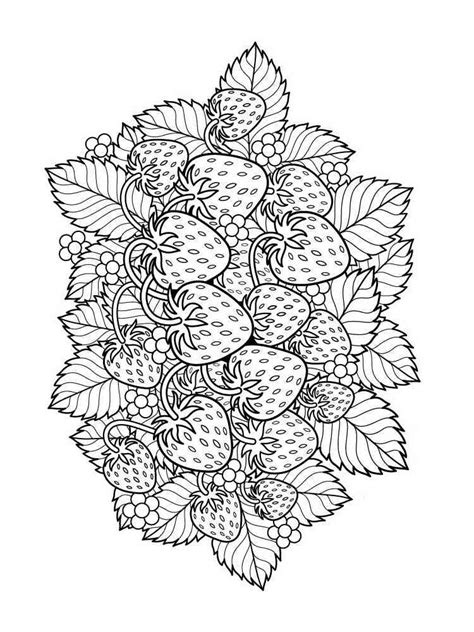 Раскраски Фрукты Антистресс. Бесплатно распечатать раскраски