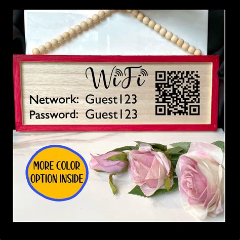 Wifi Sign Wifi Password Sign QR Code Sign Wifi QR Code Sign Custom Scan For Wifi Sign