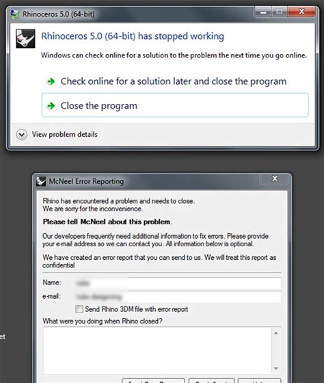 Rhino Crashed After Closing Program Rhino For Windows McNeel Forum