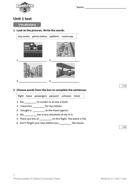 Beehive Tests Level 5 Unit Test 1 Pdf