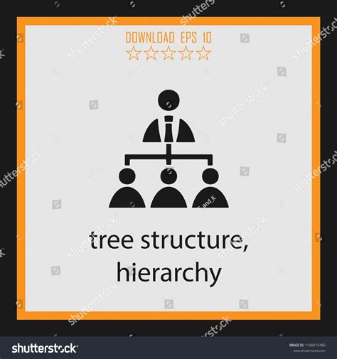 Tree Structure Vector Icon Stock Vector Royalty Free 1198975480 Shutterstock