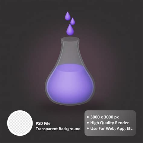 Premium Psd Experiment 3d Realistic Object Design Vector Icon