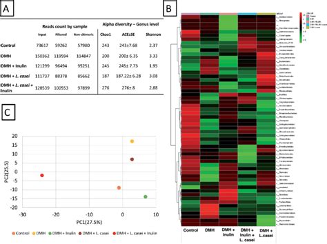 Overview Of The Microbiome Analysis A The Obtained Reads Count For Download Scientific