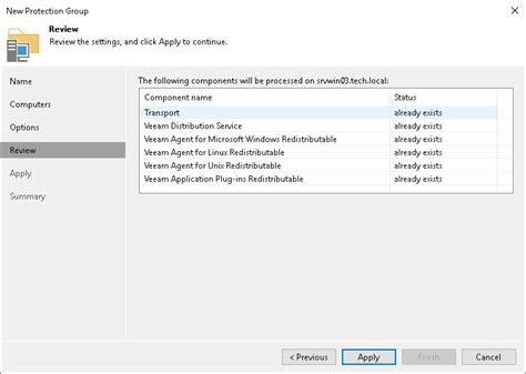 Step 6 Review Components Veeam Plug Ins For Enterprise Applications