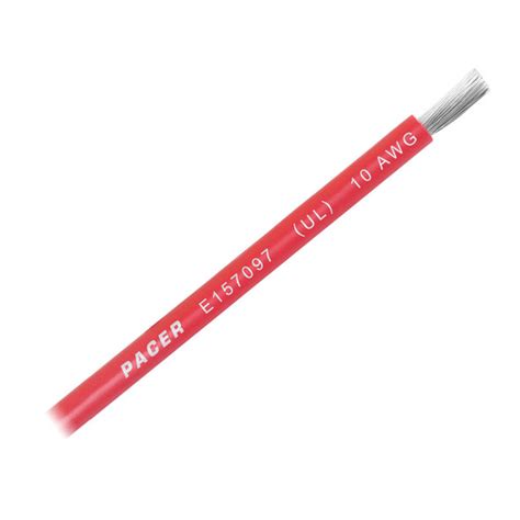 Pacer Black 10 Awg Battery Cable Sold By The Foot Wul10bk Ft