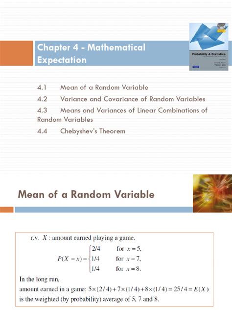 Lecture Notes 4meanvariance Pdf Expected Value Covariance