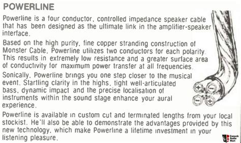 Monster Cable Powerline 2 Plus Speaker Wires 1 Pair 10 Feet Photo 4455759 Uk Audio Mart