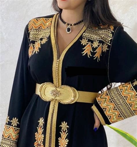 Moroccan Caftan Embroidery Pattern Moroccan Rbati Embroidery Design