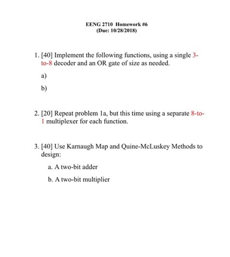 This Digital Logic Design Homework Could U Please