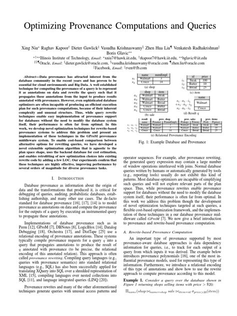 Optimizing Provenance Computations and Queries | PDF | Relational Database | Language Integrated ...