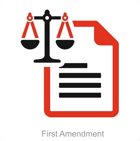 Premium Vector First Amendment And Law Icon Concept