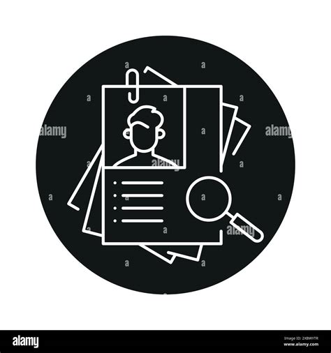 Cv Application Line Black Icon Sign For Web Page Mobile App Button Logo Vector Isolated