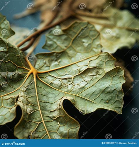 A Close Up Of A Dead Leaf On A Table Stock Illustration Illustration Of Season Nature 292859357
