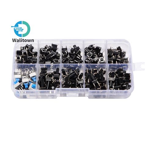 Tactile Push Button Switch Micro Momentary Tact Assortment Kit 180 Pcs 6mm Micro Switches With