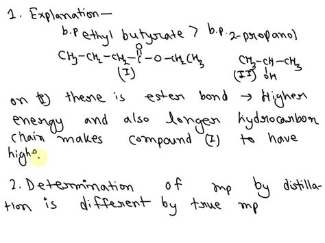 solved 1 why does ethyl butyrate have a higher boiling point than 2