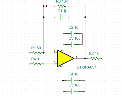Opa657 Opa657 Oscillation Problem Amplifiers Forum Amplifiers Ti