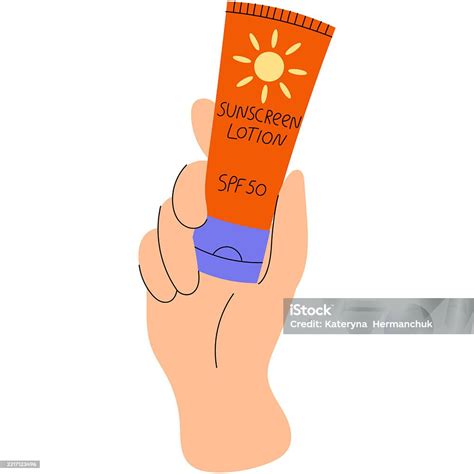 자외선 차단제 Spf 크림을 손으로 잡습니다 유해한 태양 광선으로부터 피부를 보호하고 자외선 차단 개념 여름 스킨 케어 및 태양