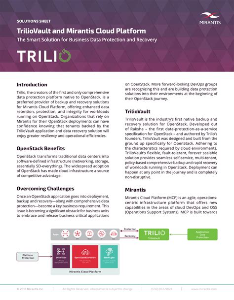 trilio for mirantis kubernetes engine backup openstack and kubernetes