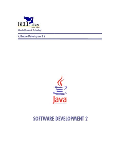 Software Development 2 Pdf Java Programming Language Java