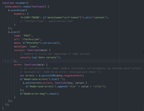 Javascript Ajax Validation And SyntaxError JSON Parse Error