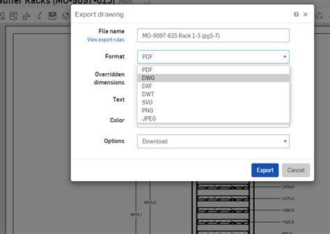 Export DWG Onshape