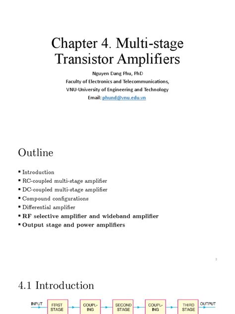 Chapter 4 Multi Stage Transistor Amplifers Pdf Amplifier Electrical Engineering