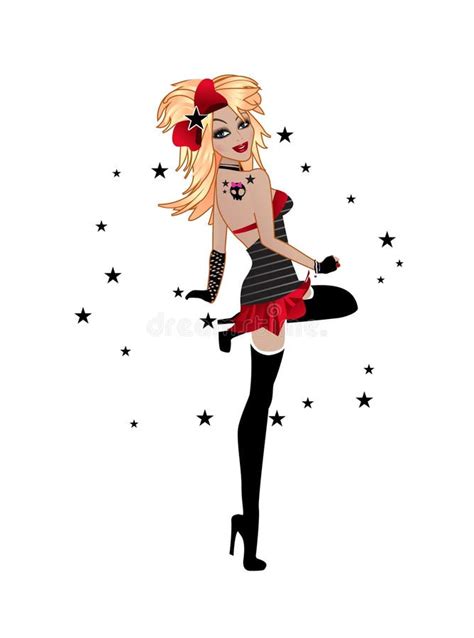 Emo Pin Up Girl Stock Illustrations 3 Emo Pin Up Girl Stock