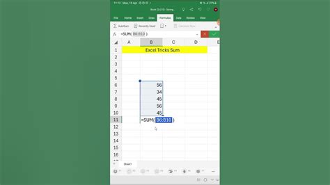 Total Tricks In Excel Shorts Excel Exceltamil Youtube